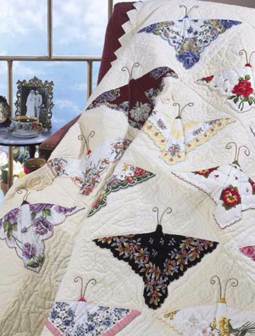 A Charming Vintage Hankie Butterfly Quilt Quilting Cubby