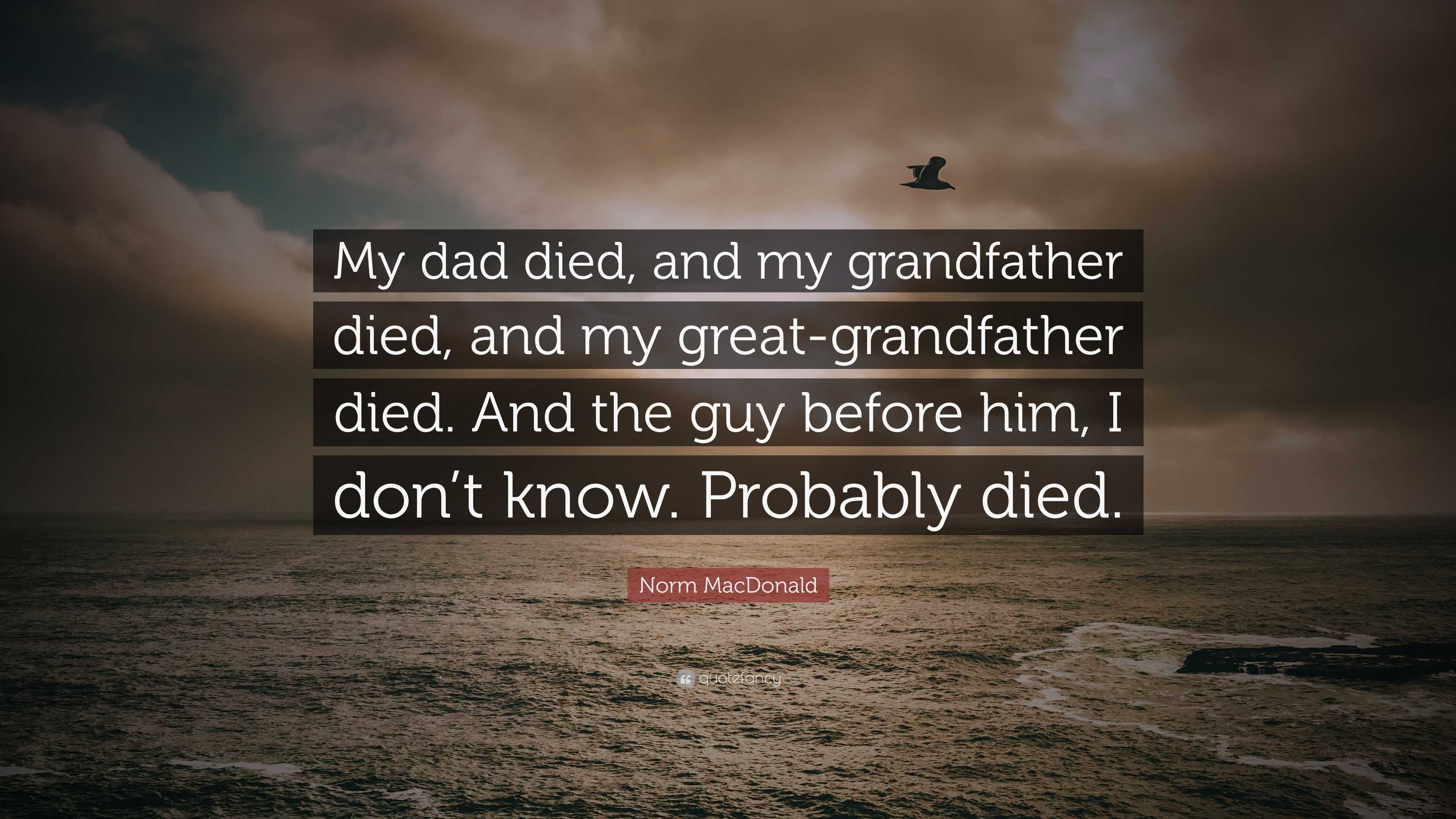 My Grandfather Passed Away Sinau