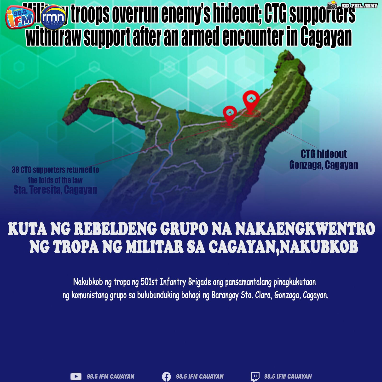 Kuta Ng Npa Na Nakaengkwentro Ng Militar Sa Cagayan Nakubkob Rmn