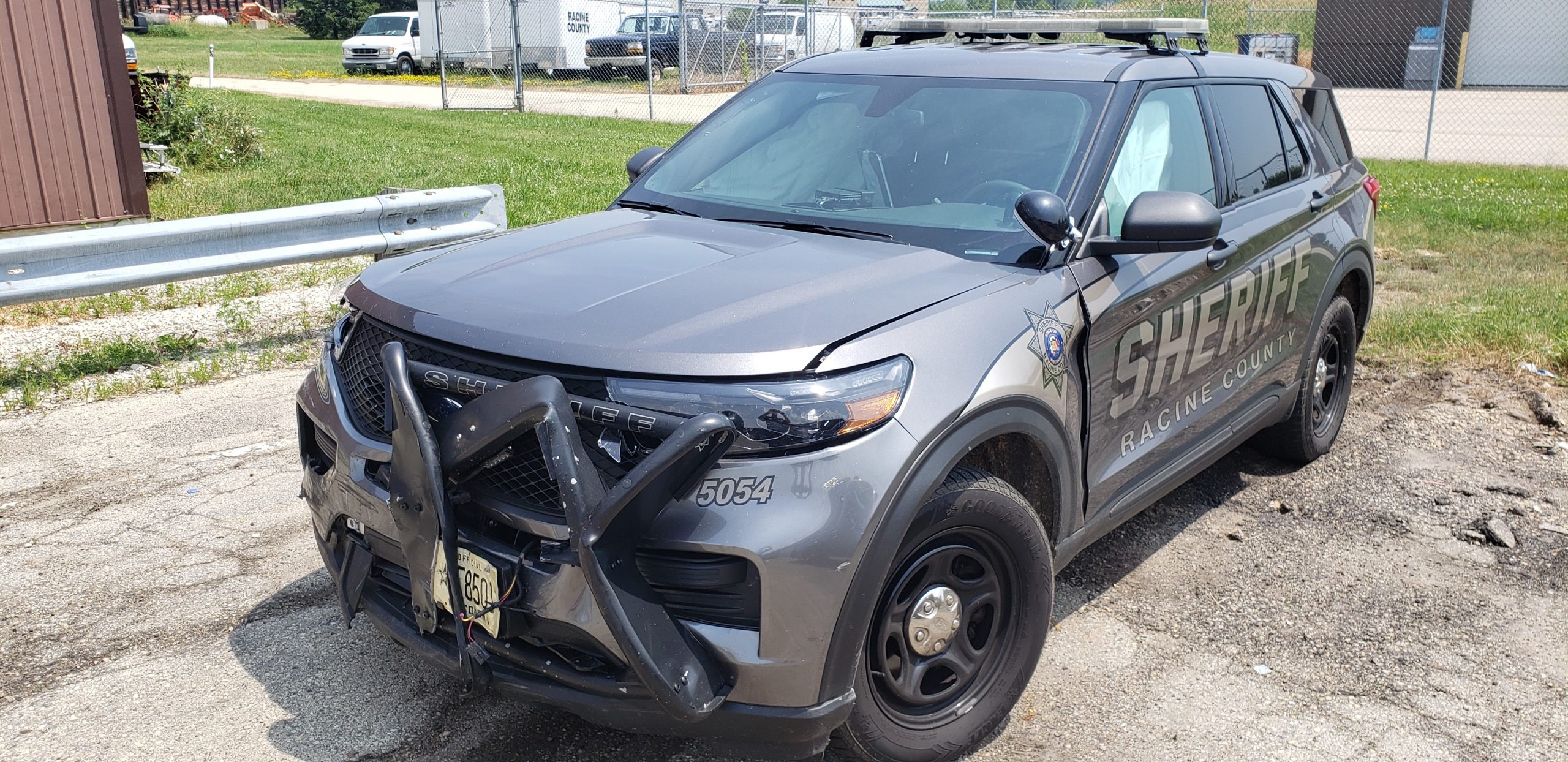 Car Crashed Into Squad Deputy Treated For Minor Injuries Racine