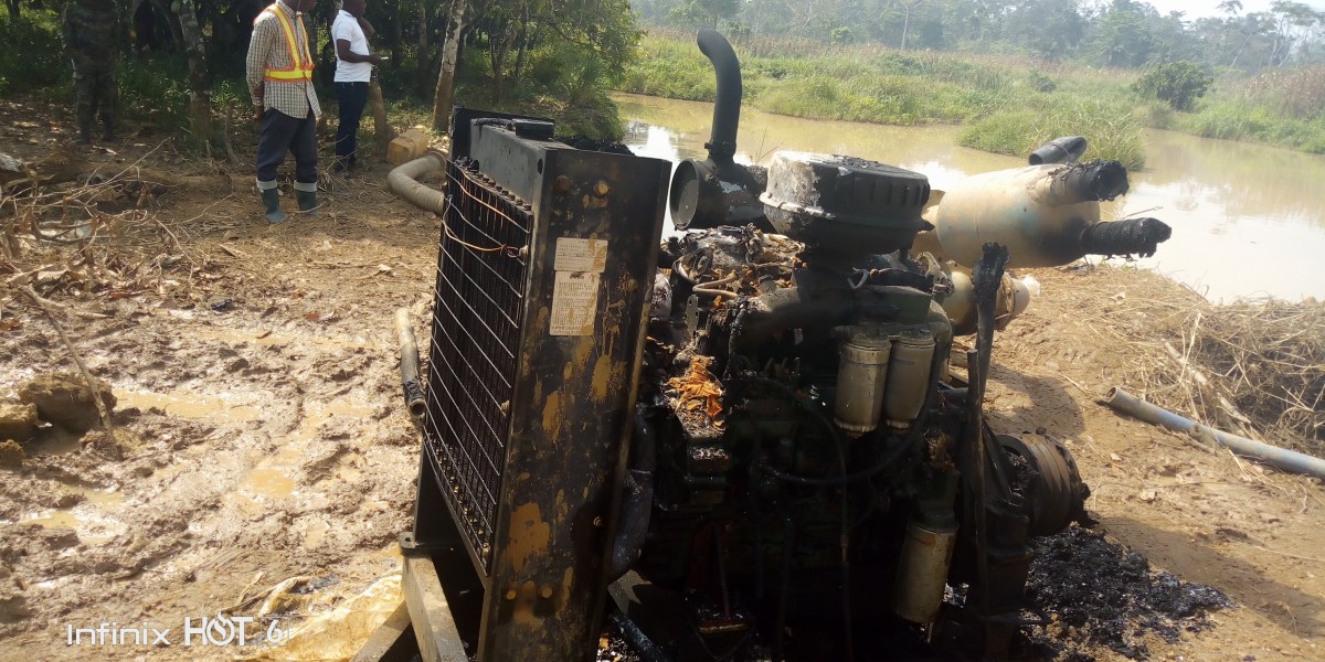 Military Men Besiege Narawa Company Limited Burn Their Machines And