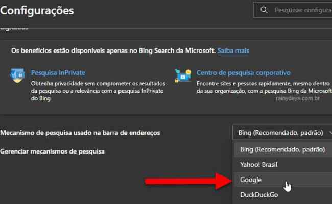 Como Alterar O Buscador Do Microsoft Edge No Windows 10 Do Bing Para O