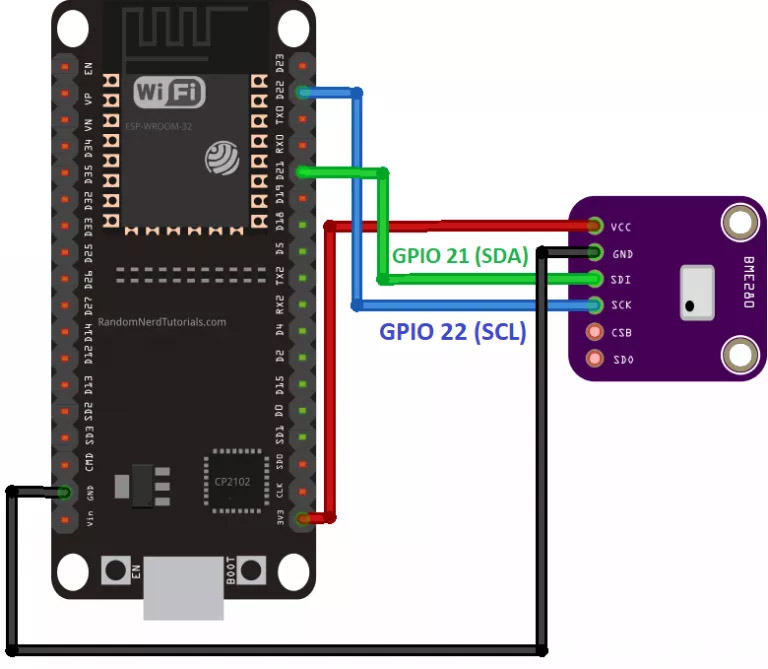 Esp32 With Bme280 Using Arduino Ide Pressure Temperature Humidity