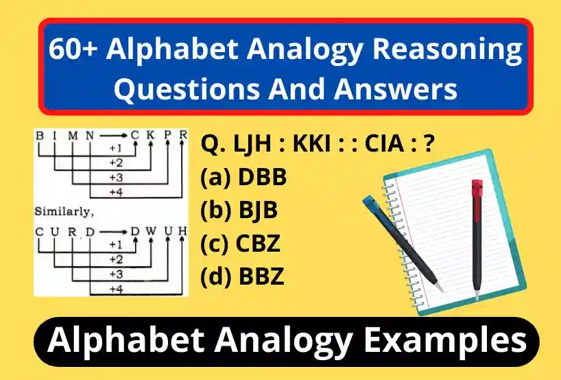 Best 60 Alphabet Analogy Reasoning Questions And Answers