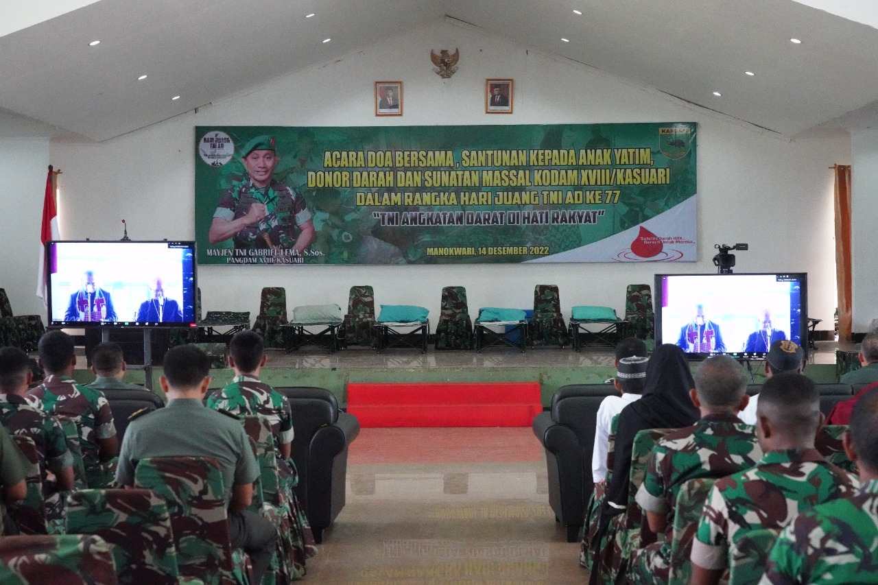 Doa Bersama Dan Bakti Sosial Sambut Hari Juang Tni Ad Dan Hut Kodam