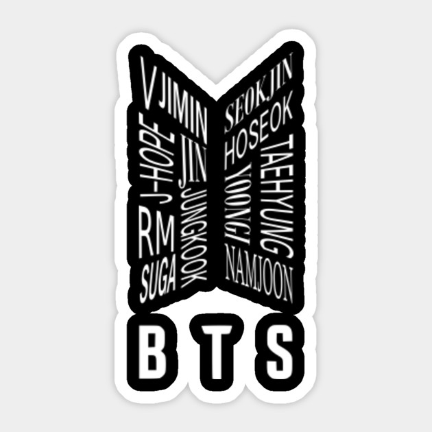 Bts Stickers Calligraphy Names Handlettering Kawaii Bts Bts Names Set