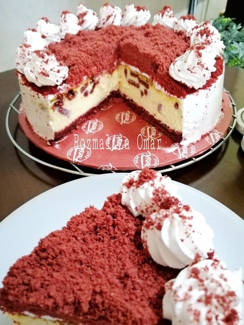 Resepi Red Velvet Oreo Cheese Cake • Resepi Bonda