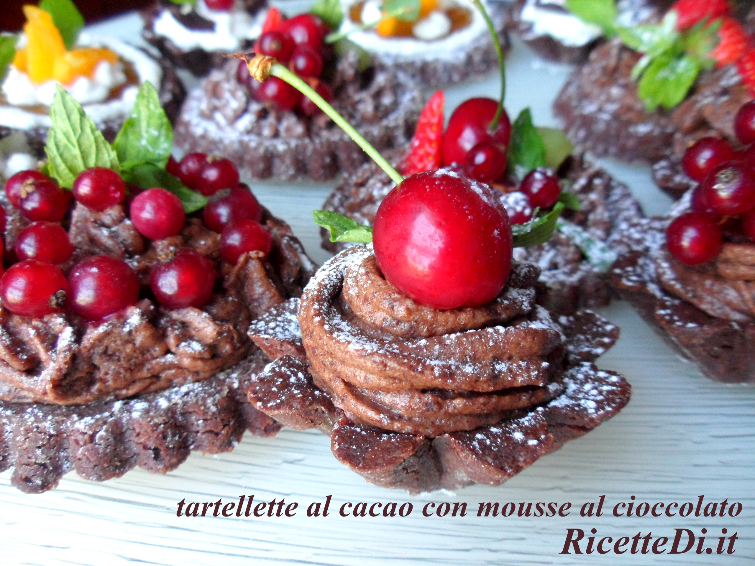 Tartellette Al Cacao Con Mousse Cioccolato Ricettediit