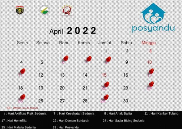 Kalender Kesehatan Bulan April 2022 Rsud Dr Soeroto Kabupaten Ngawi