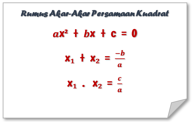 Latihan Soal Akar Akar Persamaan Kuadrat Dan Pembahasan Rumushitungcom