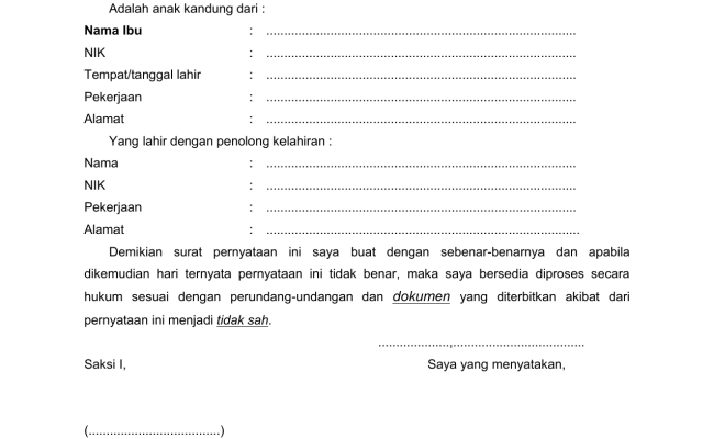 Contoh Surat Pernyataan Tanggung Jawab Mutlak Sptjm Atau Otosection