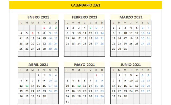 Plantilla De Excel De Calendario 2021 Simple Y Simple Plantil Bilarasa