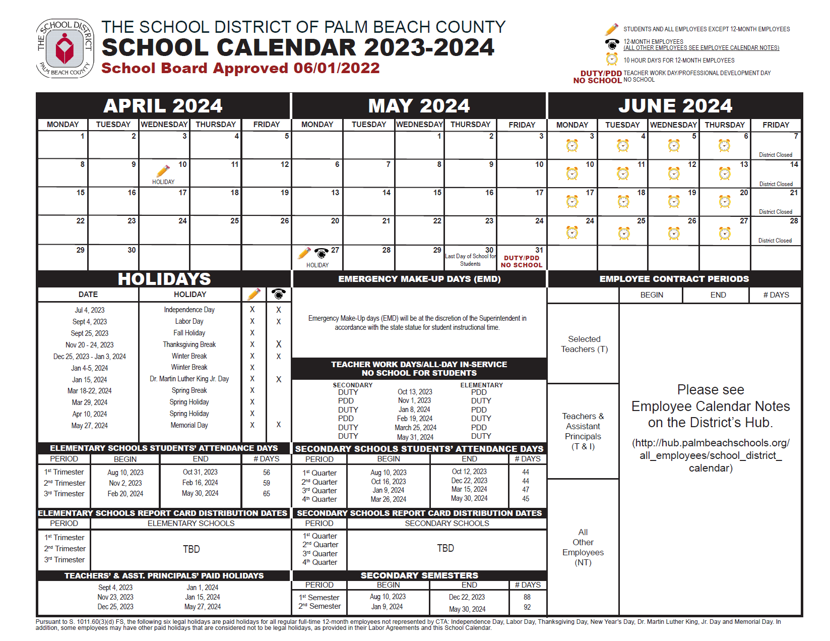 Palm Beach County School Calendar 2023 2024 2024 Calendar Printable