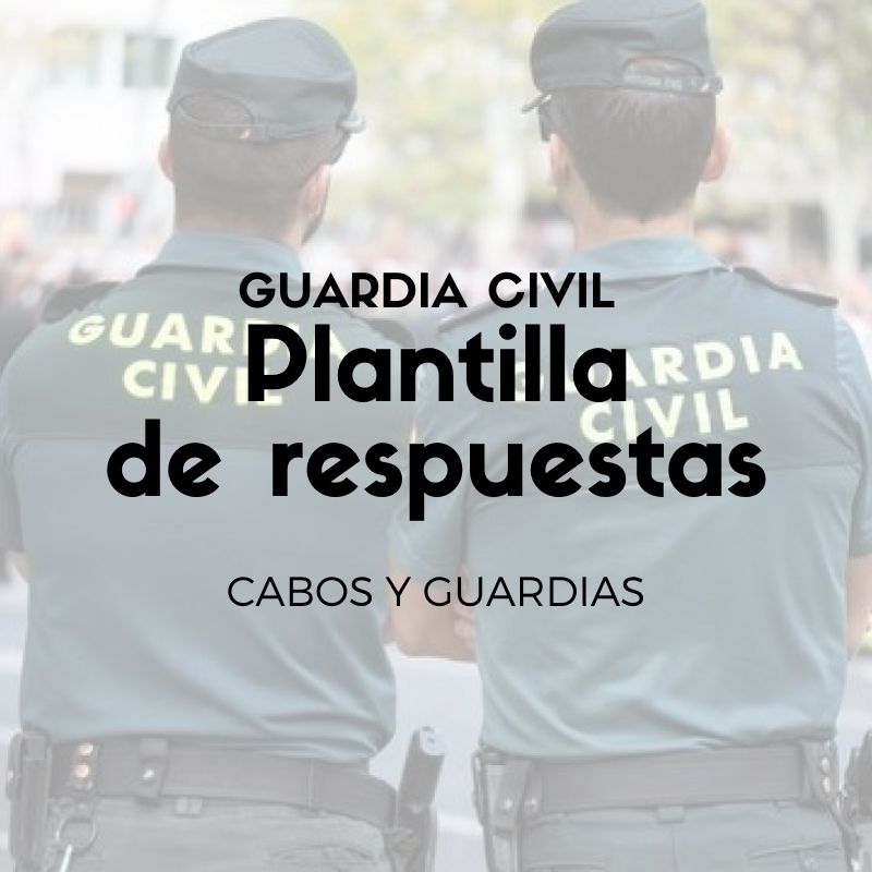 Plantilla Examen Guardia Civil 2021 3catorce Oposiciones La Mejor