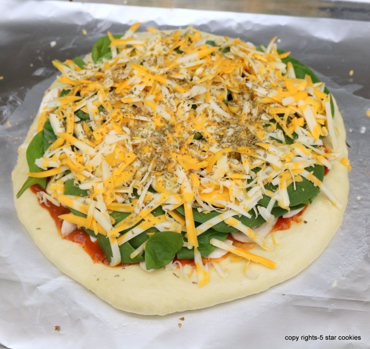 Garlic Spinach Pizza All By Myself 5 Star Cookies