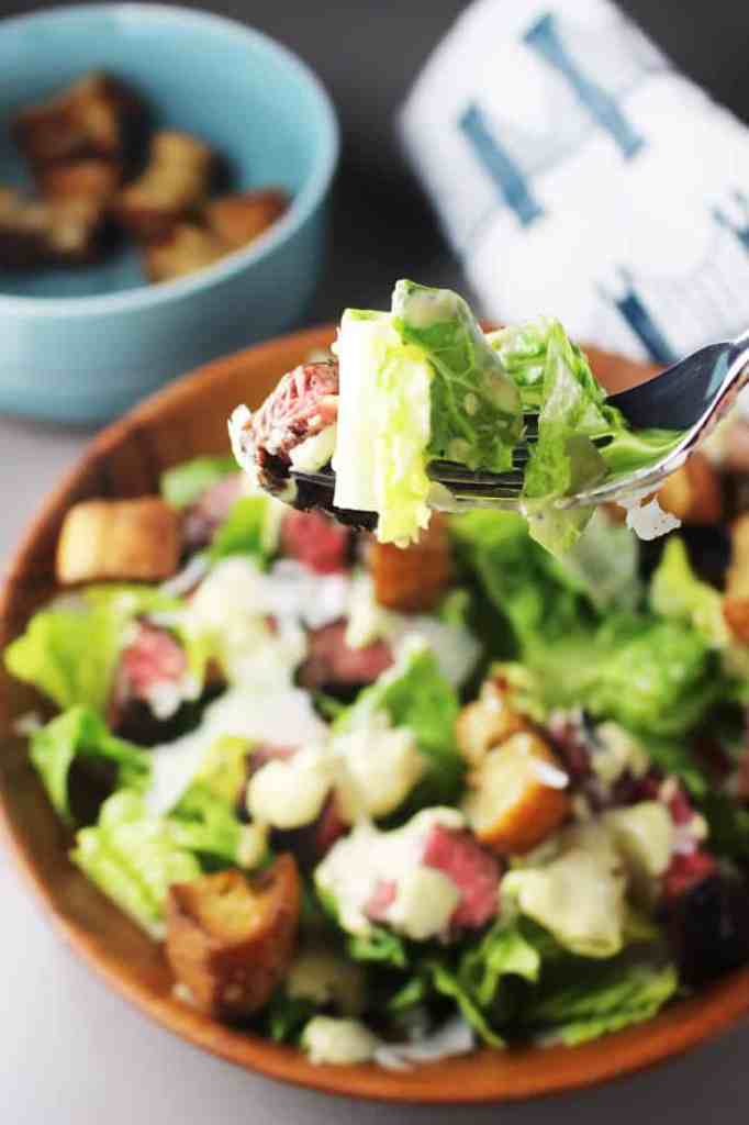 Caesar Salad Recipe With Steak Our Happy Mess