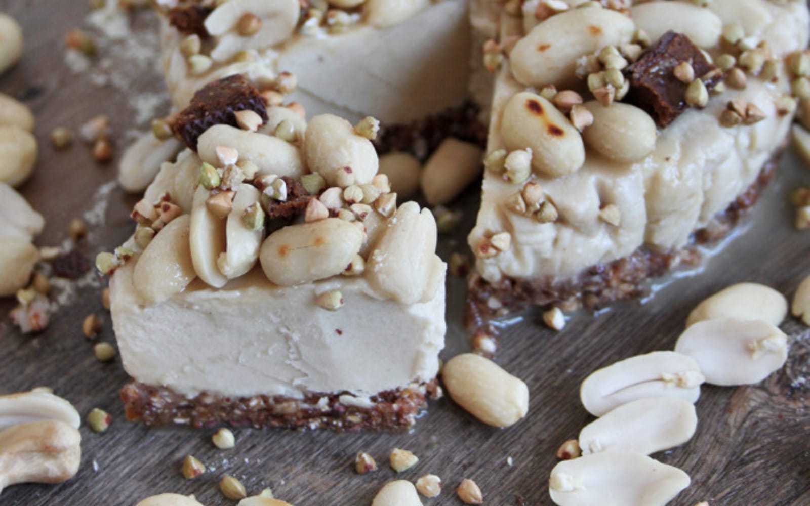 Raw Snickers Cheesecake Vegan Gluten Free One Green Planet