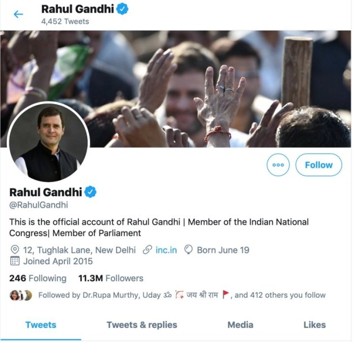 Rahul Gandhi Unfollowed 69 Accounts On Twitter In A Single Day