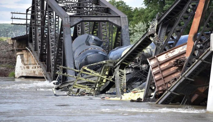 Freight Train Carrying Hazardous Materials Derails Into Yellowstone