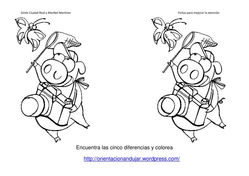 Encuentra Las Diferencias En Dibujos Infantiles Y Colorea