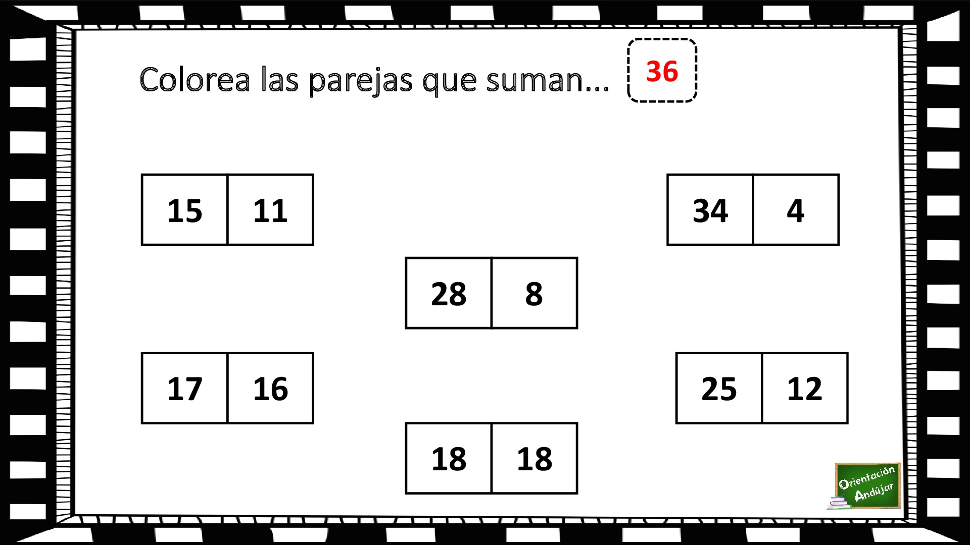 Calculo Mental Colorear Sumas 008 Orientación Andújar Recursos