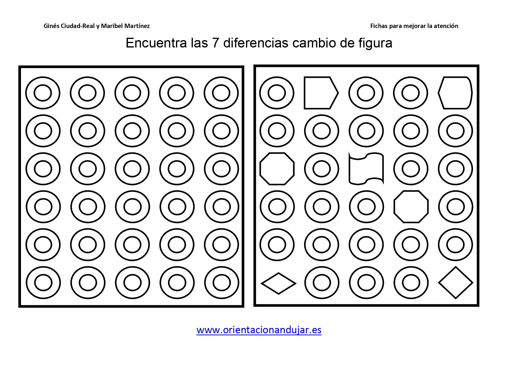 Trabajamos La Atención Encuentra Las 7 Diferencias Cambio De Figura