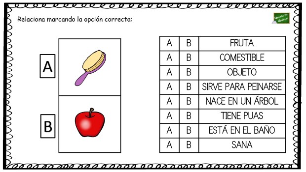 Actividad Para Categorizar Y Relacionar Dibujospage 0002 Orientación