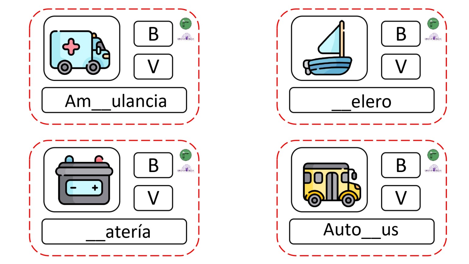 OrtografÍa B Vpage 0012 Orientación Andújar Recursos Educativos