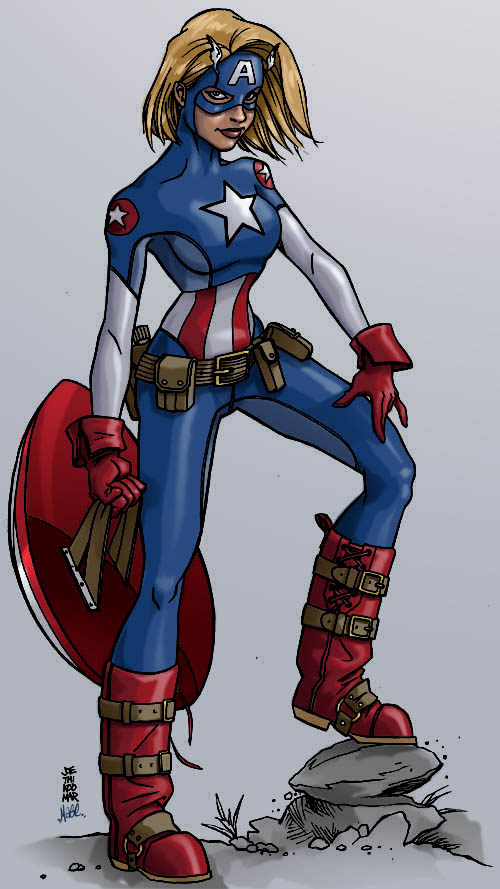 Female Captain America Myconfinedspace