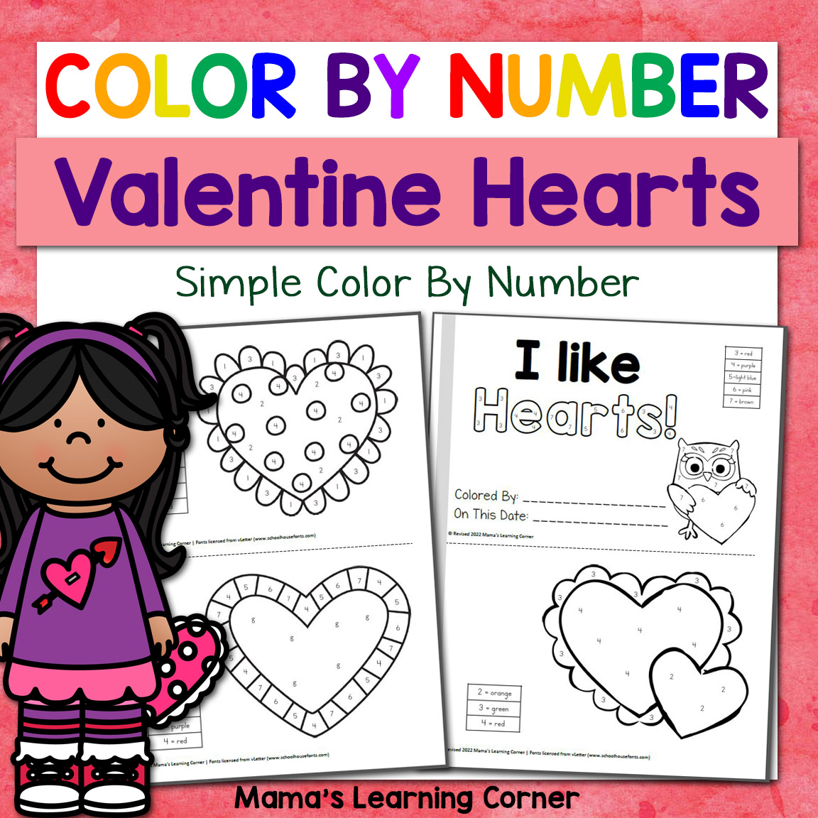 Spring Color By Number Worksheets Mamas Learning Corner