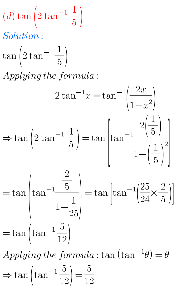 Check Your Progress 242 Solutions Inverse Trigonometric Functions