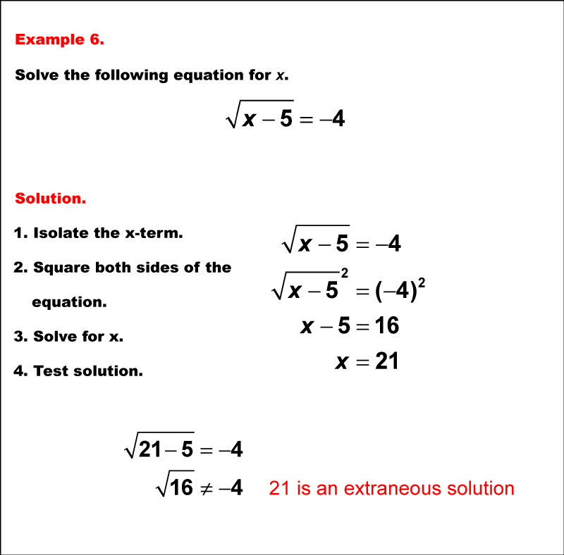 6 Steps In Solving Radical Equations Tessshebaylo