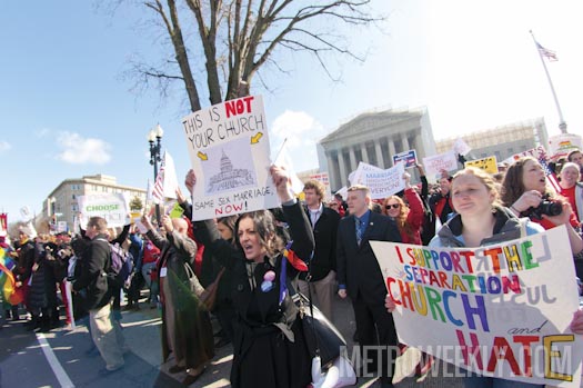 Pro Gay Rally And Anti Gay March To Converge At Supreme Court On