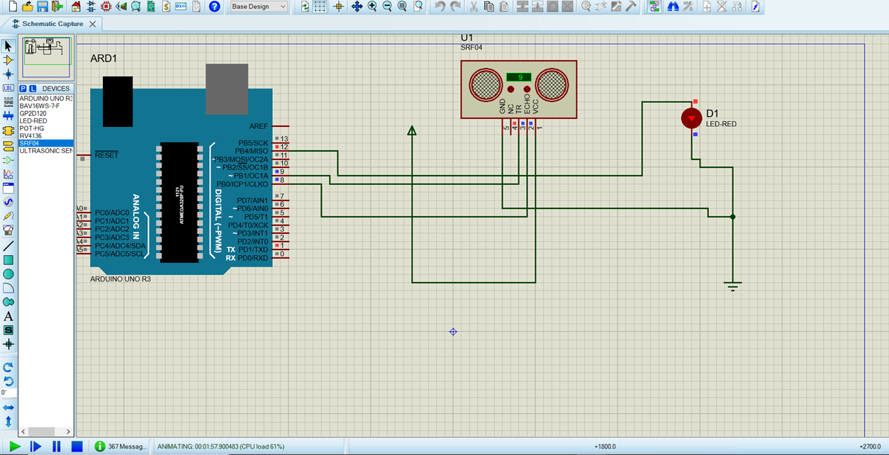 Arduino Ultrasonic Sensor In Proteus Simulasi Arduino Dan Sensor Porn