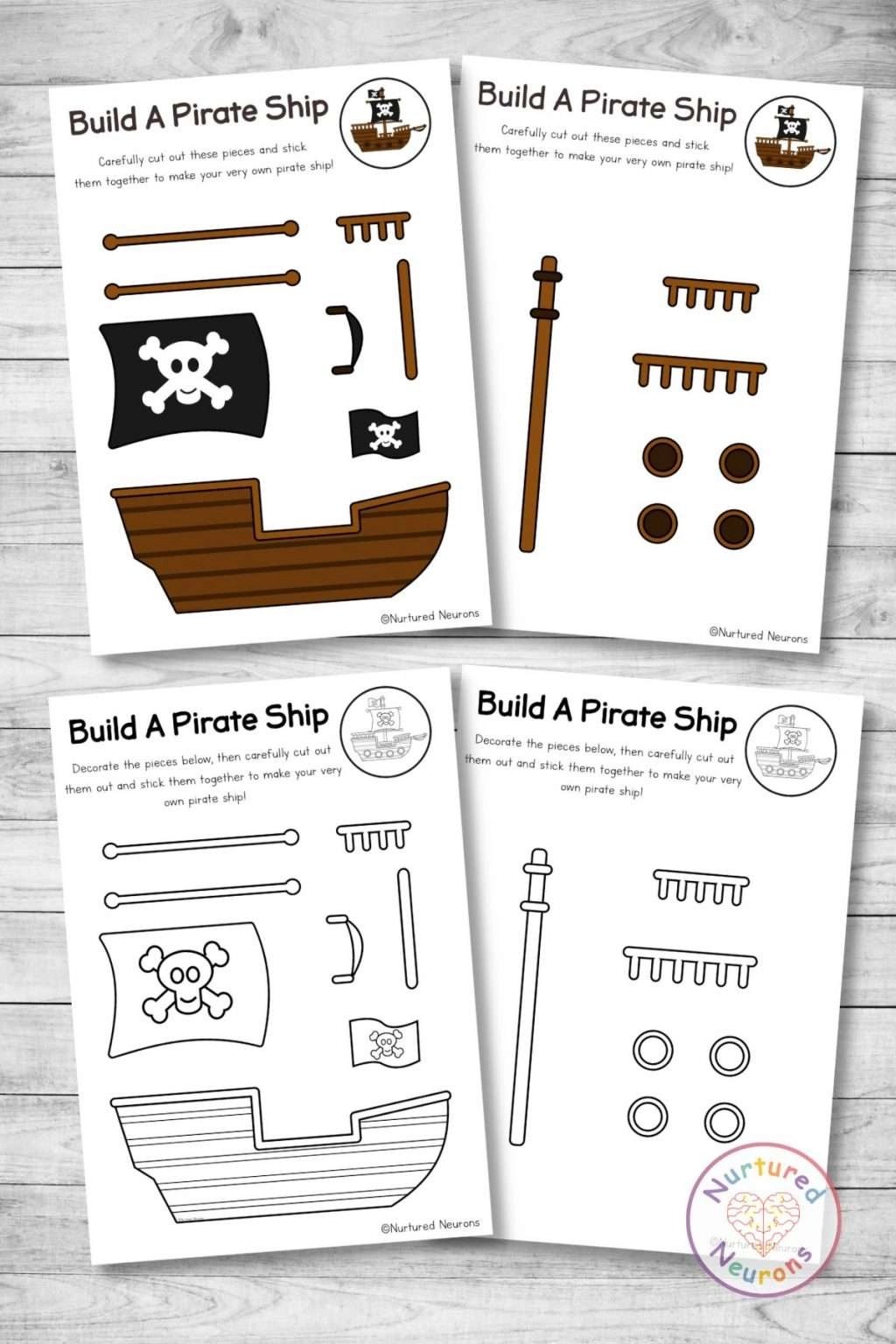 Printable Cardboard Pirate Ship Template Sailing Ship On Crayola Com