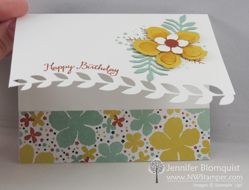 Botanical Blooms Birthday Card With Fun Front Edge Northwest Stamper