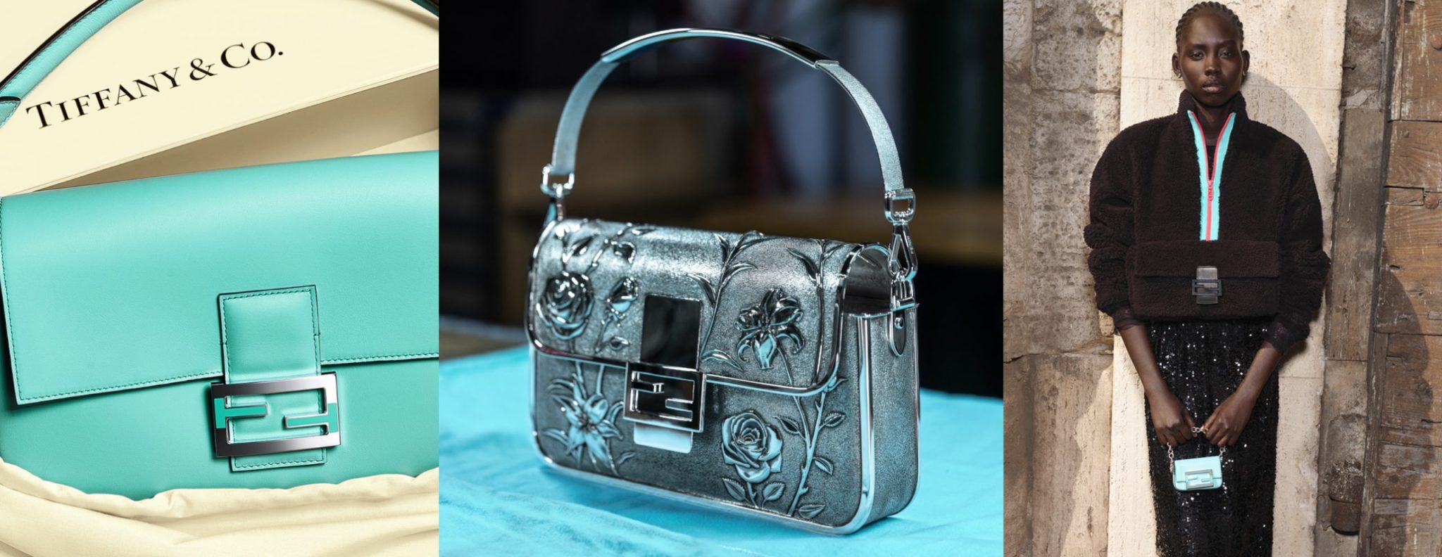 Fendi X Tiffany A Sterling Silver Baguette Bag And A Collection Of