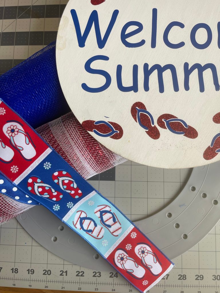 Welcome Summer Patriotic Flip Flops Wreath Kit Nadias Crafty Corner