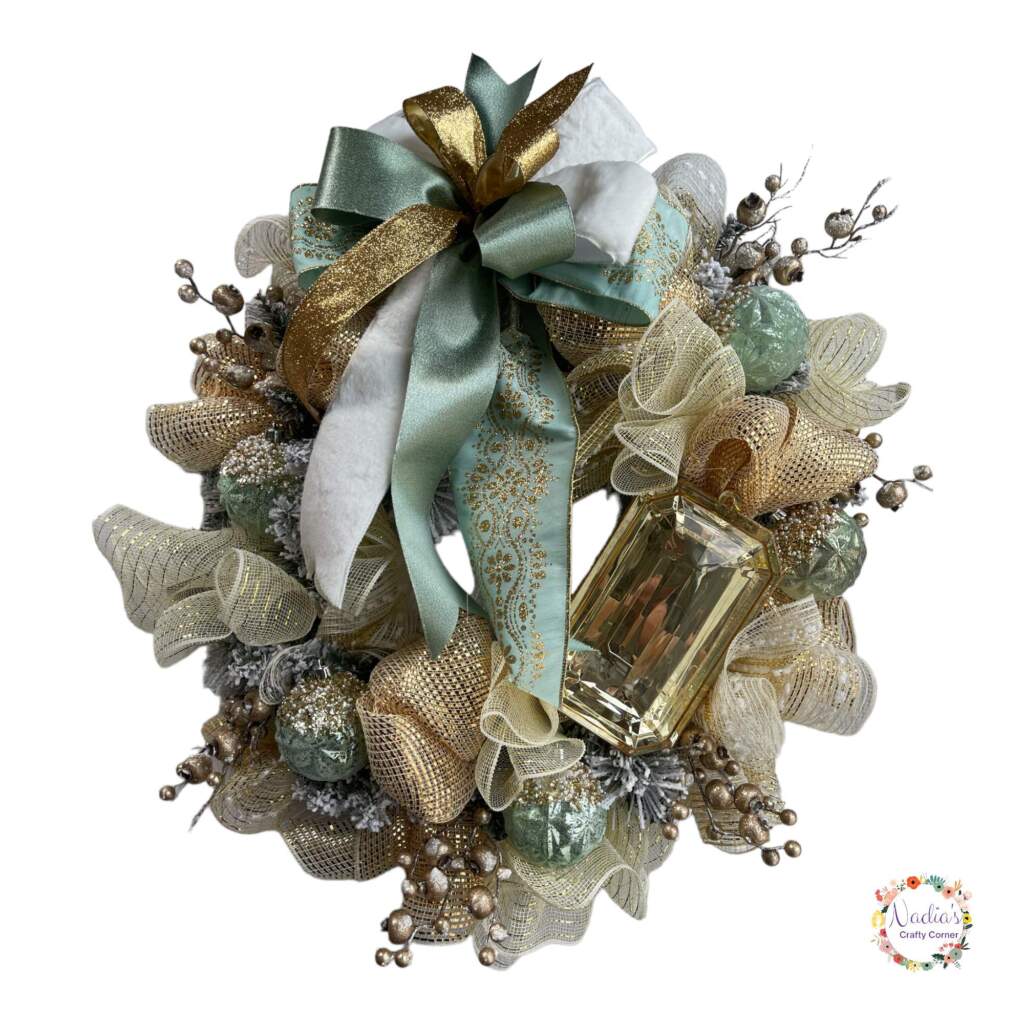 Christmas Wreath With Gem Nadias Crafty Corner