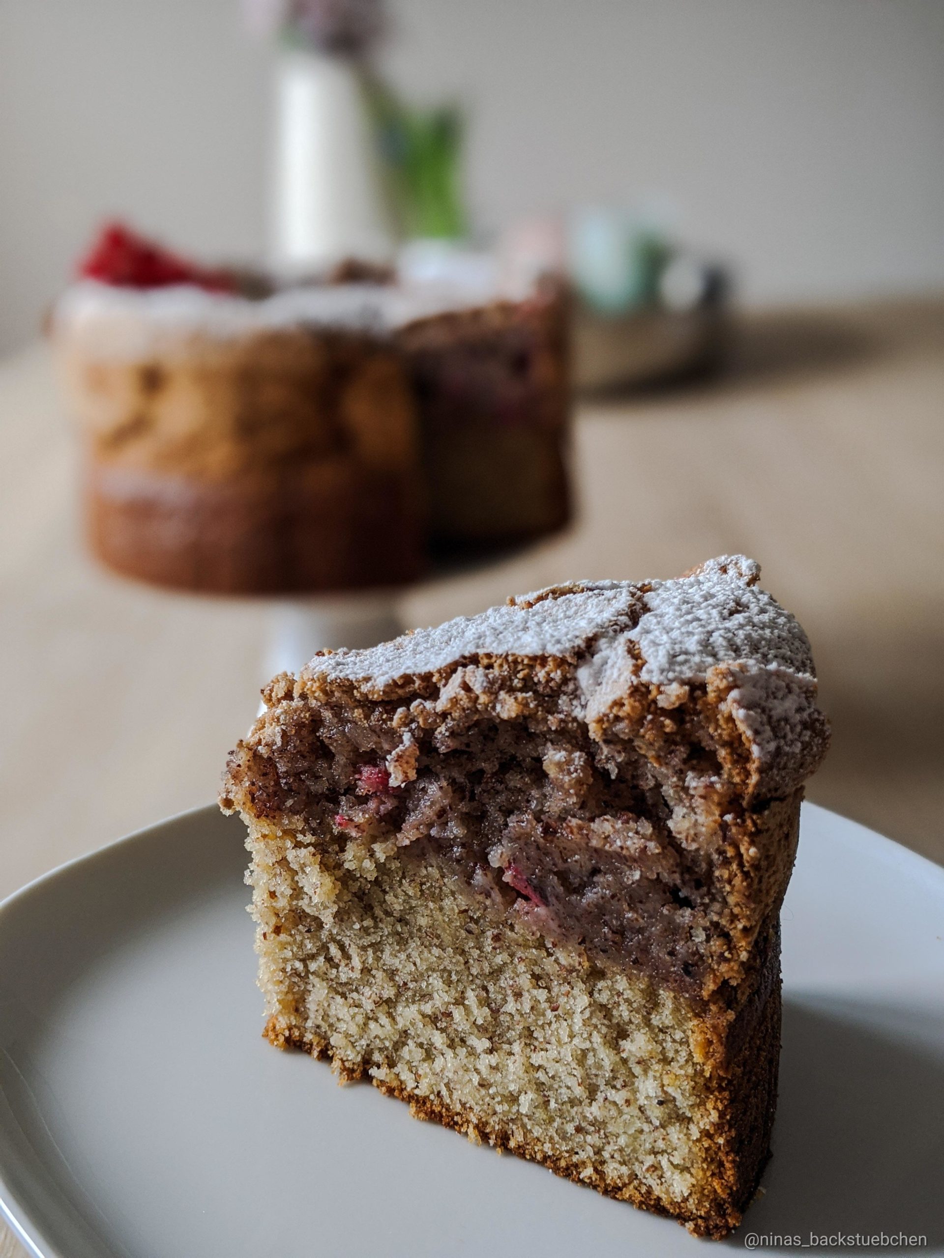 Mandel Zitronen Kuchen Mit Johannisbeer Makronenhaube Ninas