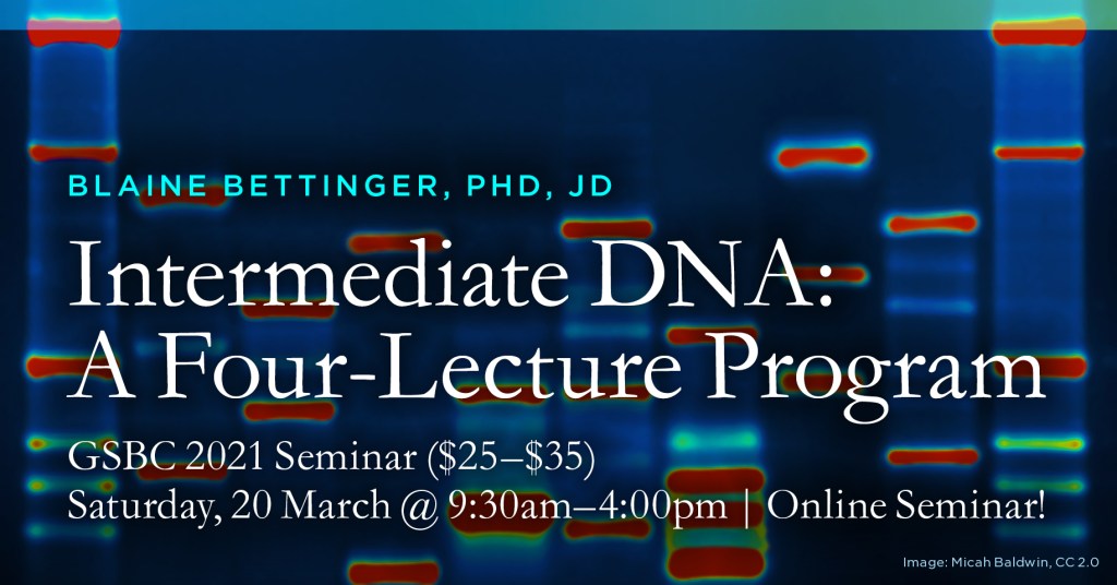 Gsbc Spring Seminar—intermediate Dna A Four Lecture Program With