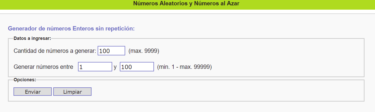 Generador De Secuencia De Números Números Aleatorios O Al Azar Aula Pt