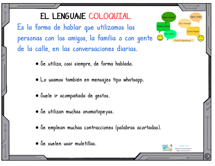 Ejemplo De Lenguaje Coloquial