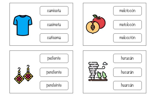 Ejercicio De Dislexia Identifica La Palabra Correcta Otosection