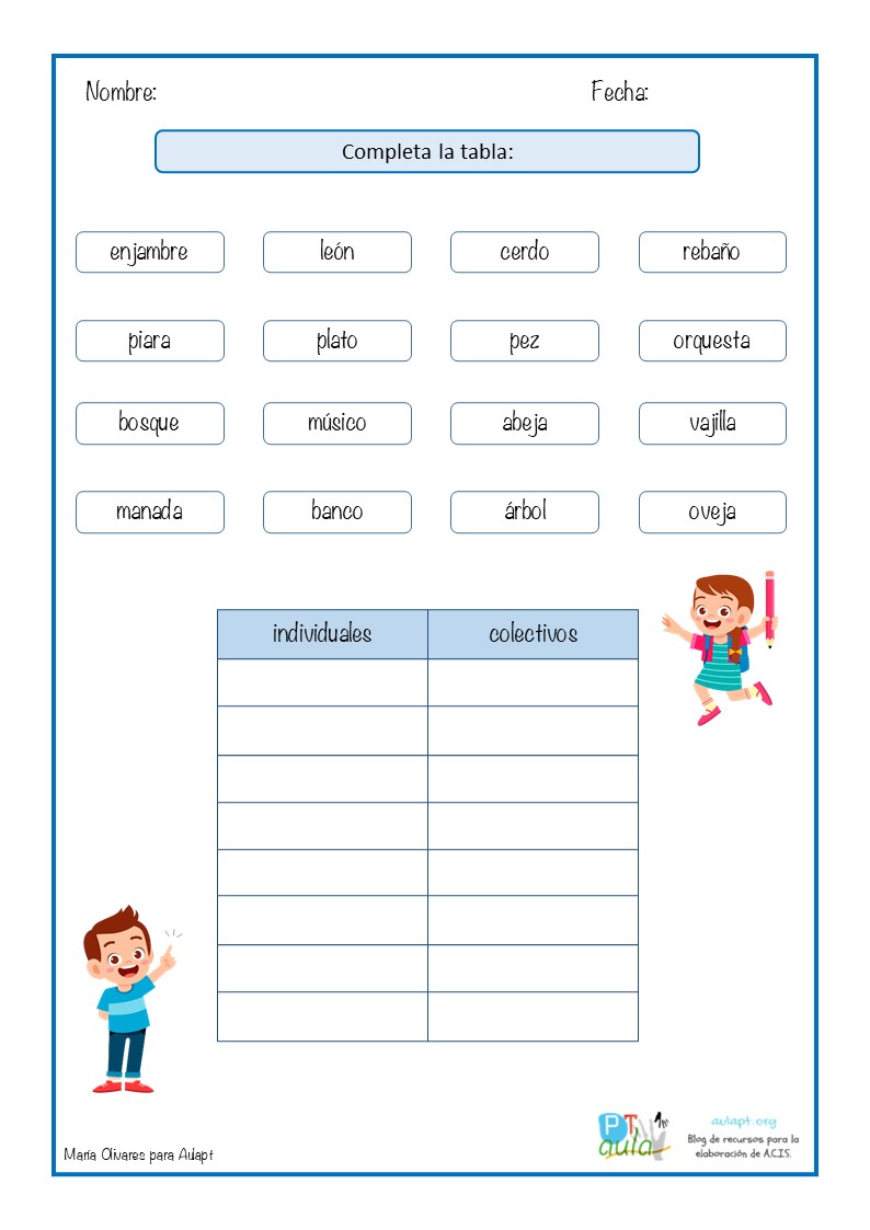 Ejercicios De Sustantivos Propios Y Comunes Para Segundo Primaria