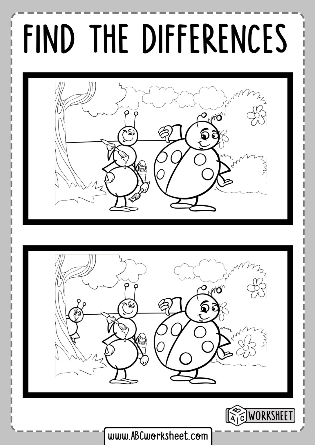 Spot The Difference Kindergarten Worksheets