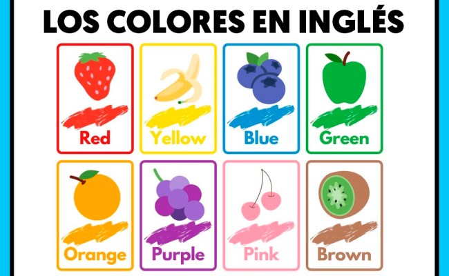 Los Colores En Ingles The Colors Con Imagenes Ingles Para Preescolar