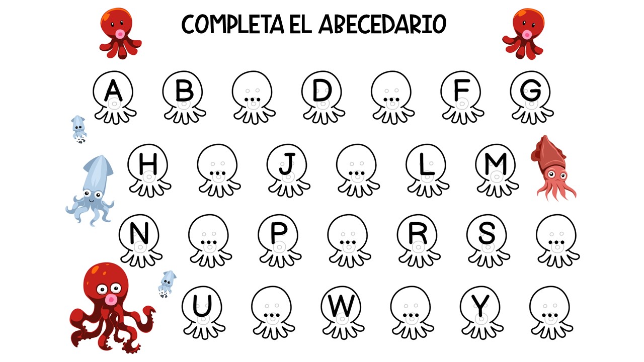 Fichas Divertidas Para Aprender El Abecedario Con Motivos Veraniegos