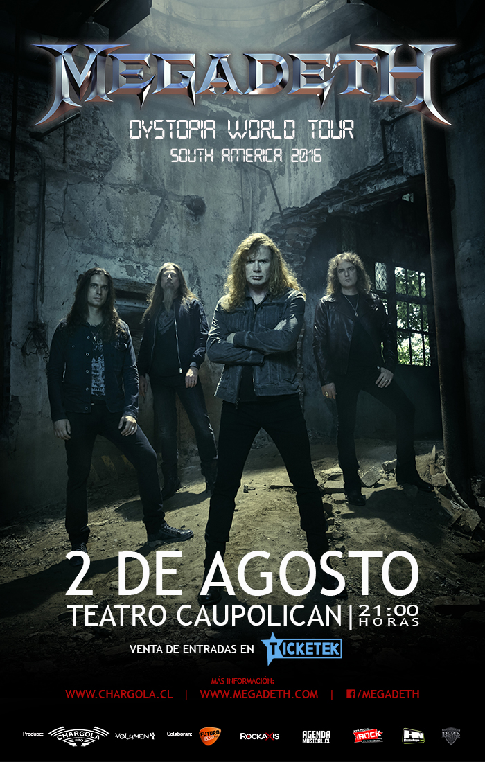 Gana Entradas Para Megadeth 2 De Agosto Agendamusical