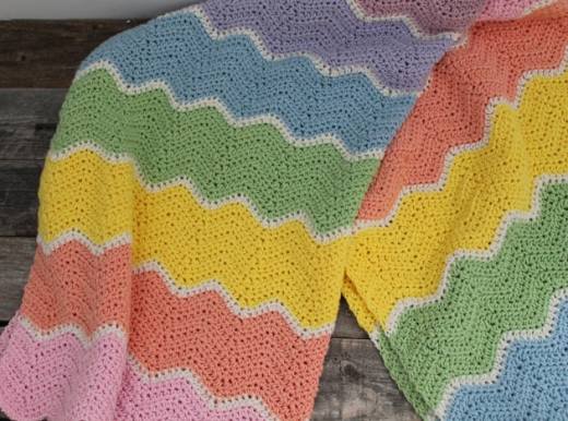 27 Patterns To Crochet A Ripple Blanket A More Crafty Life